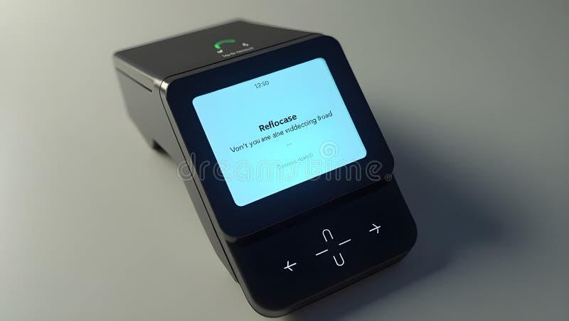 A Credit Card Reader with a Transaction Approval Message on the Screen ...