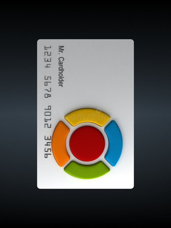 Credit Card-remote with Buttons Stock Illustration - Illustration of ...