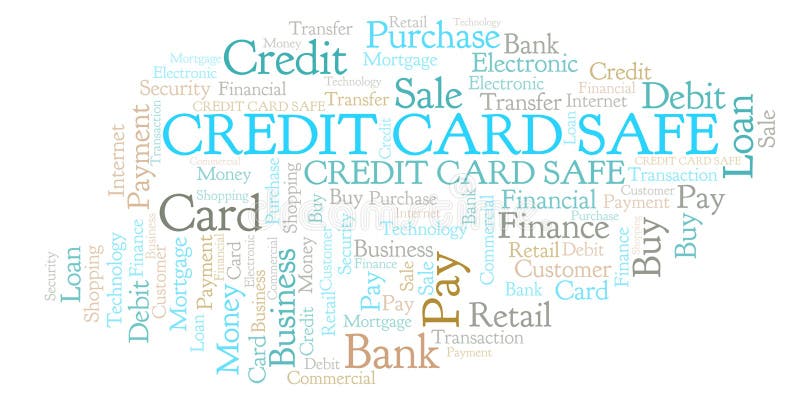 Credit Card Safe Word Cloud. Stock Illustration - Illustration of ...