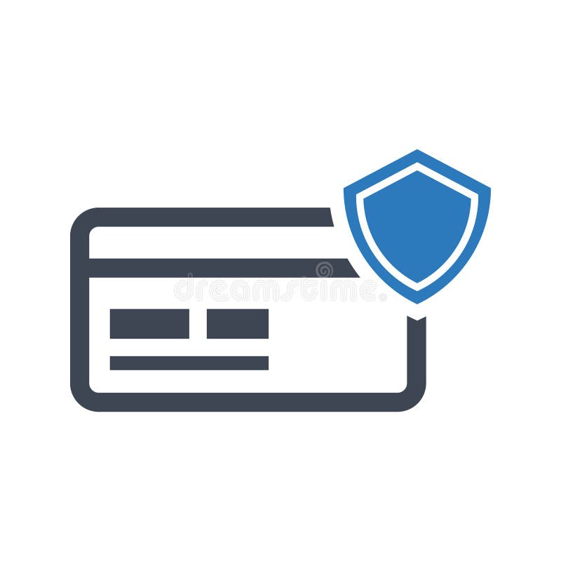 Credit Card Security, Protection Icon Stock Vector - Illustration of ...