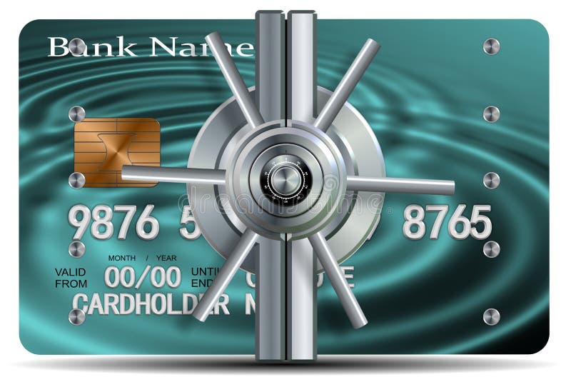 Credit card security stock illustration. Illustration of protection ...