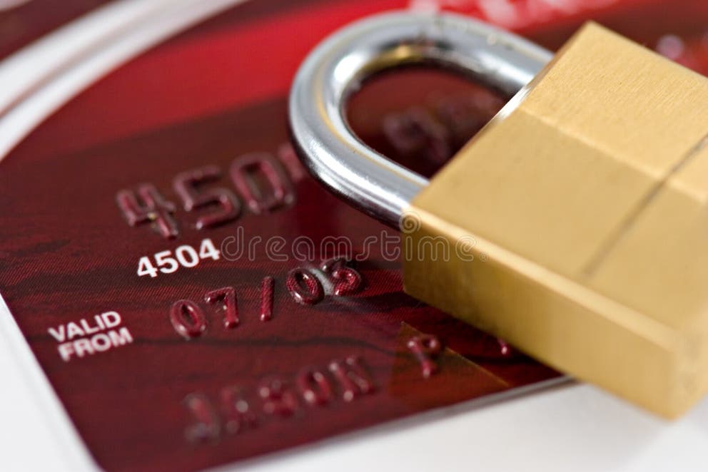 Credit Card Security stock photo. Image of padlock, fraud - 410002