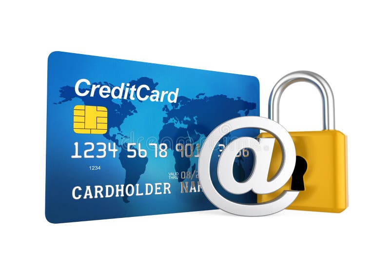Credit Card Security Concept Stock Illustration - Illustration of ...