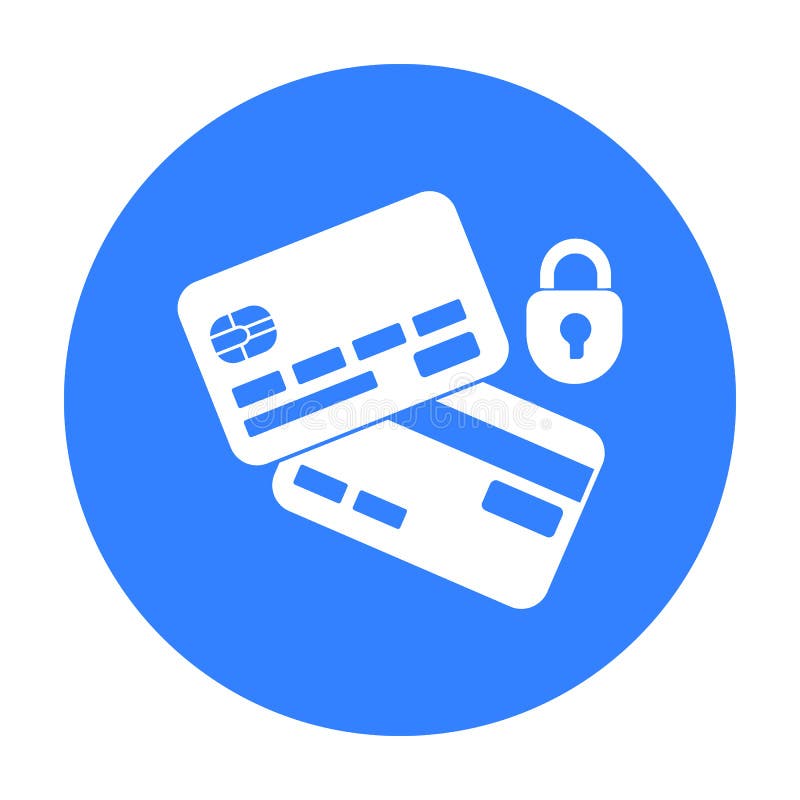 Credit Card Security Icon in Black Style Isolated on White Background ...