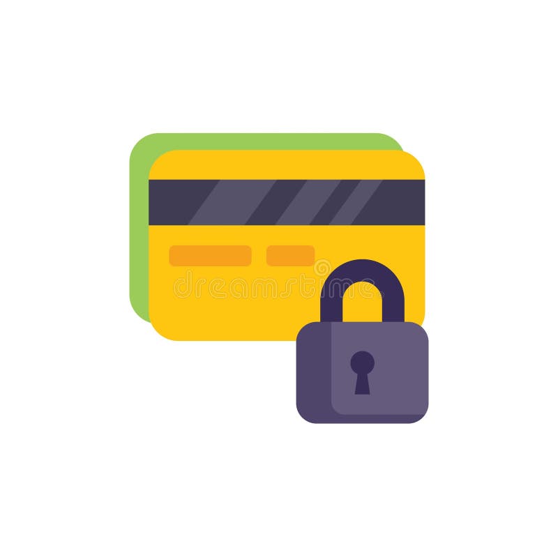 Credit Card Security System Protecting Online Transactions Stock ...
