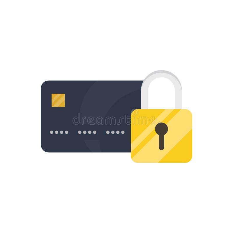 Credit Card Security Vector Icon Symbol Isolated on White Background ...