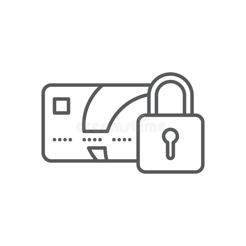Credit Card Security Vector Icon Symbol Isolated on White Background ...