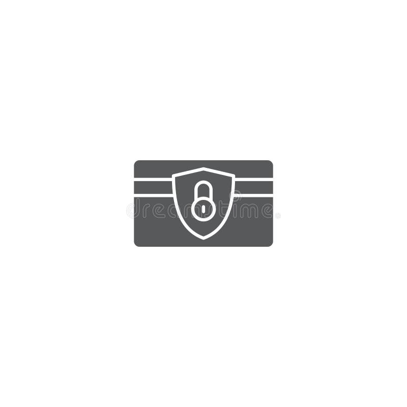 Credit Card Security Vector Icon Symbol Isolated on White Background ...