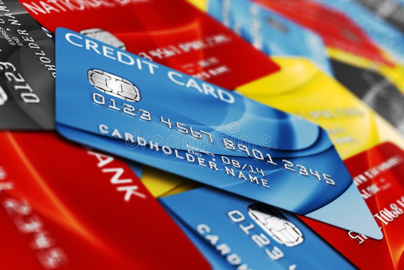 Credit card stack stock illustration. Illustration of banking - 21263285