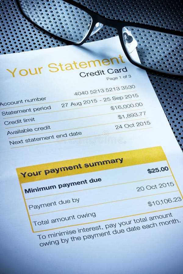 Credit Card Statement stock image. Image of detail, credit - 45619375