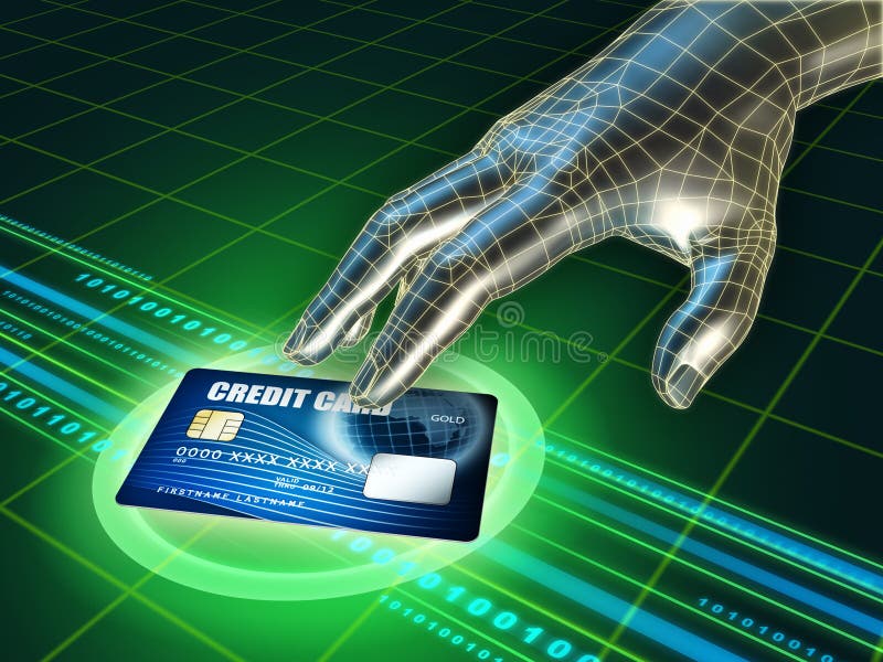 Credit card stealing stock illustration. Illustration of grid - 16858388