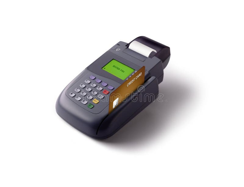Credit Card Terminal Swipe stock photo. Image of purchase - 4838188