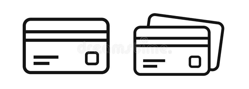 Credit Card Symbol Debit Card Vector Icon Stock Vector - Illustration ...