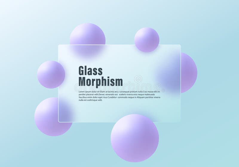 Credit Card Template with Blue Spheres on Light Blue Gradient ...