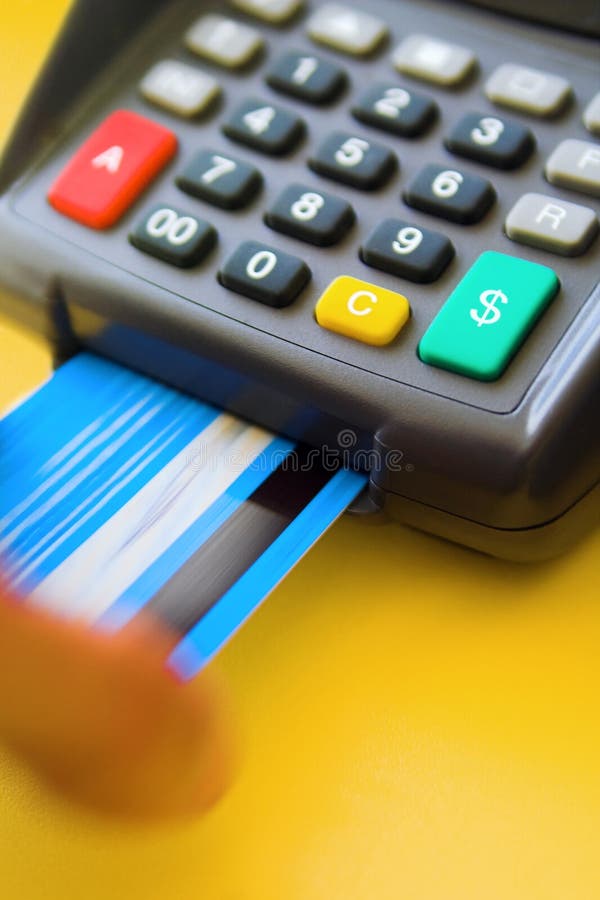 Credit Card Terminal stock photo. Image of descriptive - 4580998