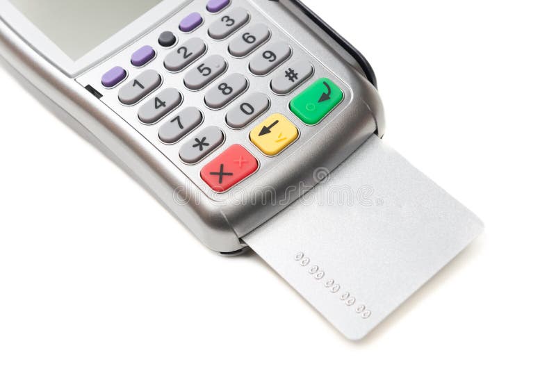 Credit card terminal stock photo. Image of mall, card - 34607842