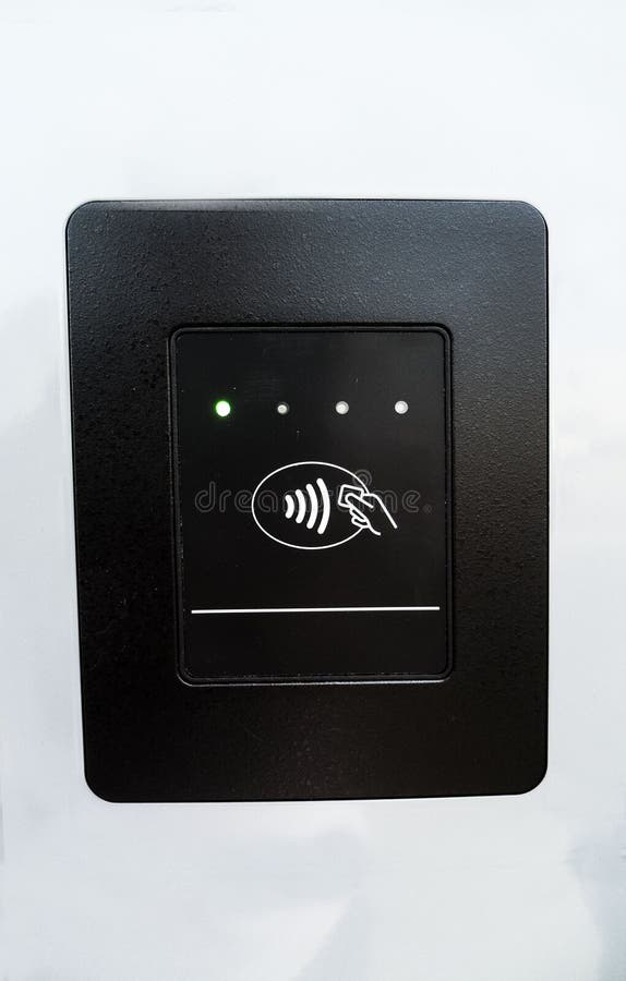 Credit Card Terminal Electronic Reader on a Stand Editorial Photo ...