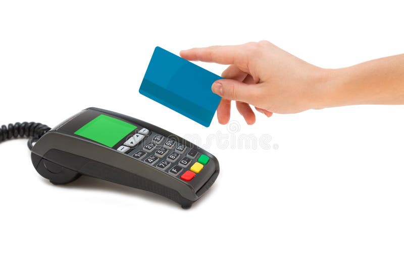 Credit card terminal stock image. Image of card, retail - 49117017