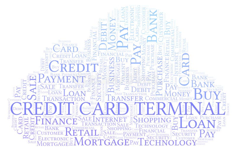 Credit Card Terminal Word Cloud. Stock Illustration - Illustration of ...