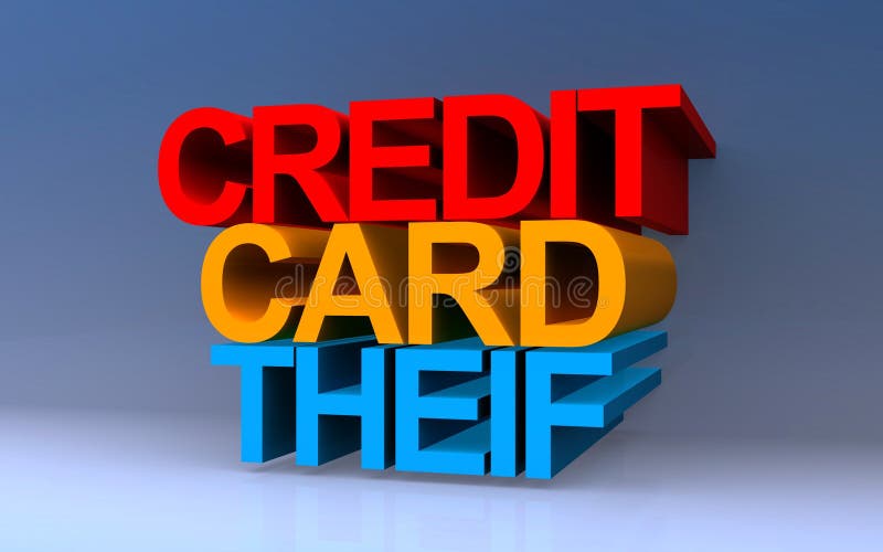 Credit card theif on blue stock illustration. Illustration of financial ...