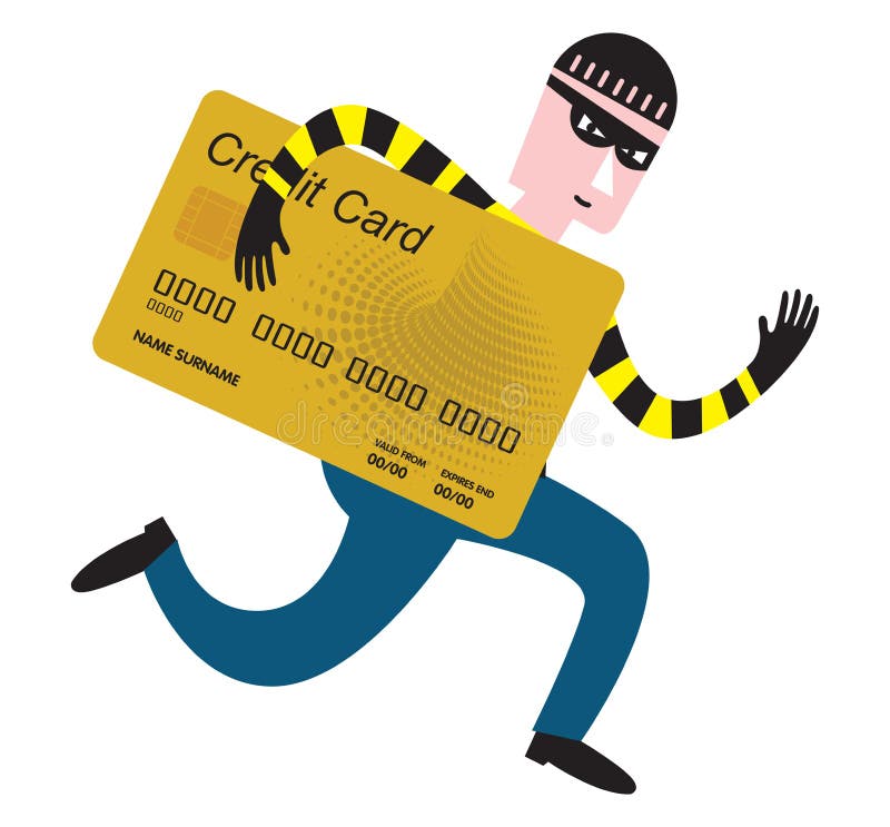 Credit card thief stock illustration. Illustration of danger - 44794775