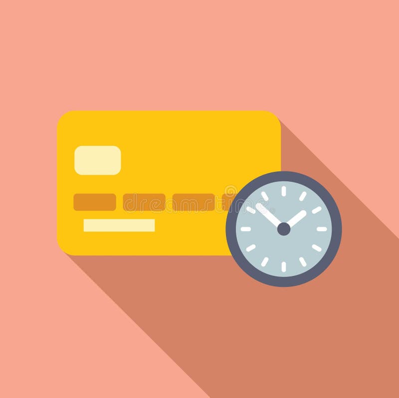 Credit Card Time Management Concept Stock Illustration - Illustration ...