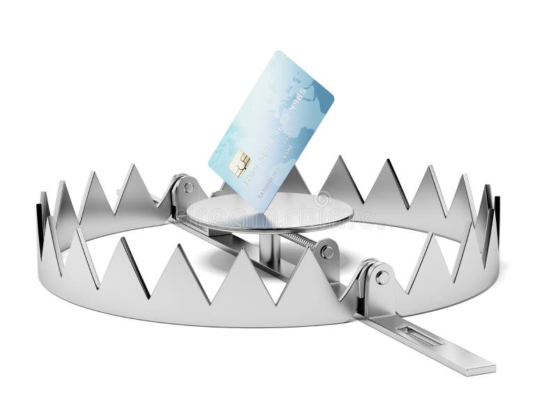 Credit Card Trap, Predatory Lending Stock Illustration - Illustration ...