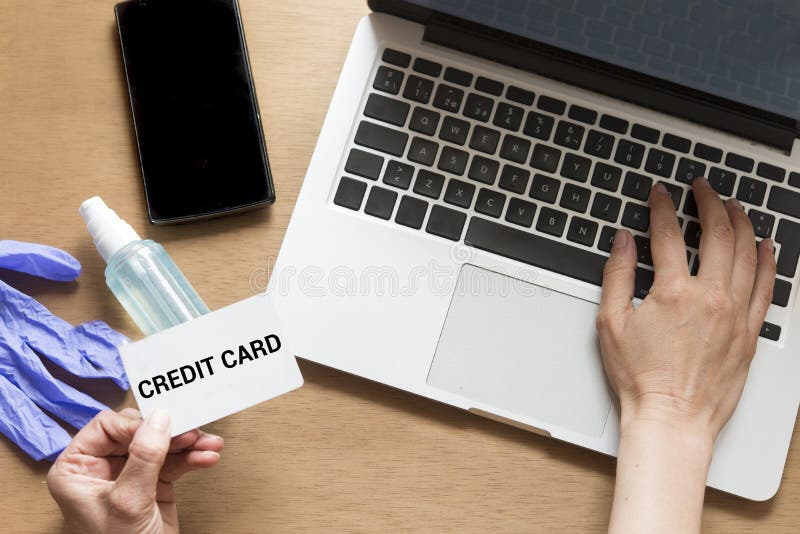 Credit Card and Using. Online Shopping Concept Stock Photo - Image of ...