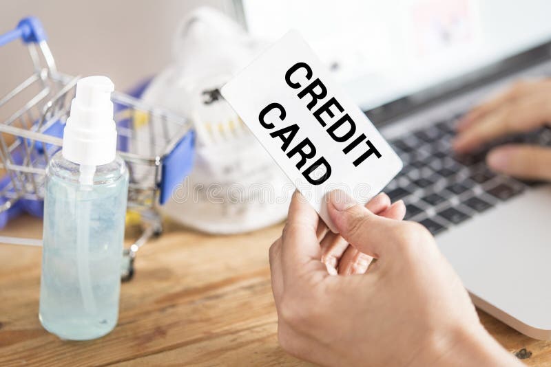 Credit Card and Using. Online Shopping Concept Stock Image - Image of ...