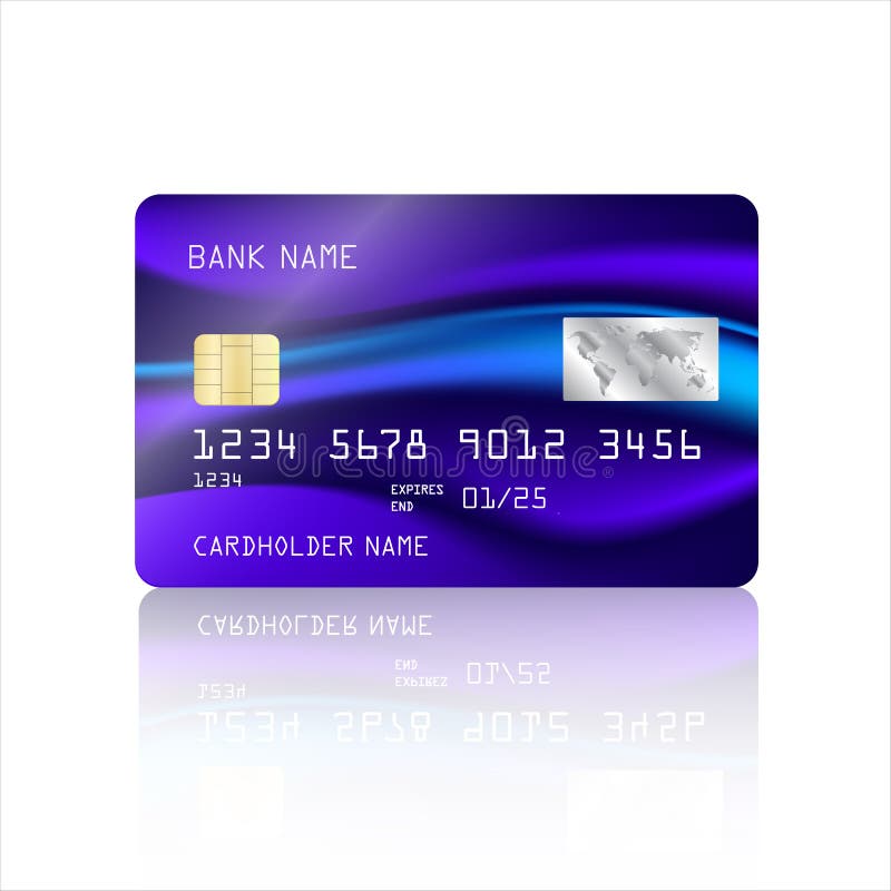 Credit Card Vector with Abstract Colorful Mesh Design Background Stock ...