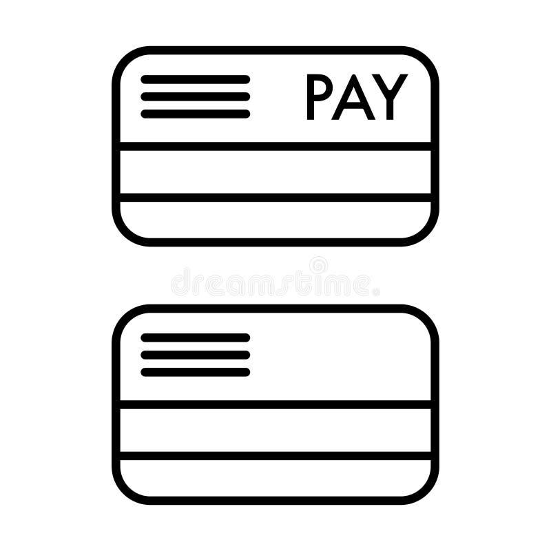 Credit Card Vector Icon. Payment by Card Stock Vector - Illustration of ...