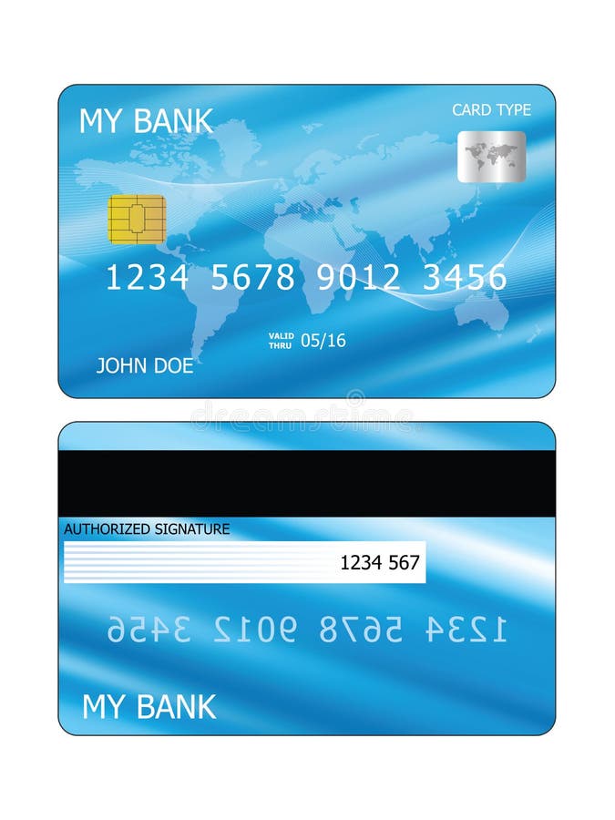 Credit card stock vector. Illustration of plastic, debit - 43424580 Credit card stock vector. Illustration of plastic, debit - 43424580