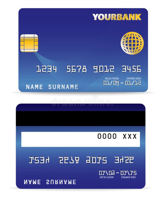 Credit Card on Wave Lines Back Stock Vector - Illustration of business ...