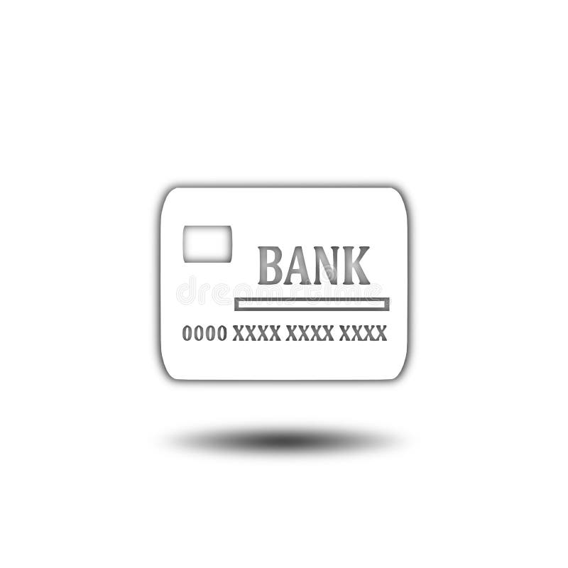 Credit Card White Icon, Sign, Illustration Stock Illustration ...