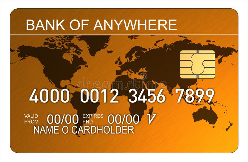 Credit card with world map stock illustration. Illustration of retail ...