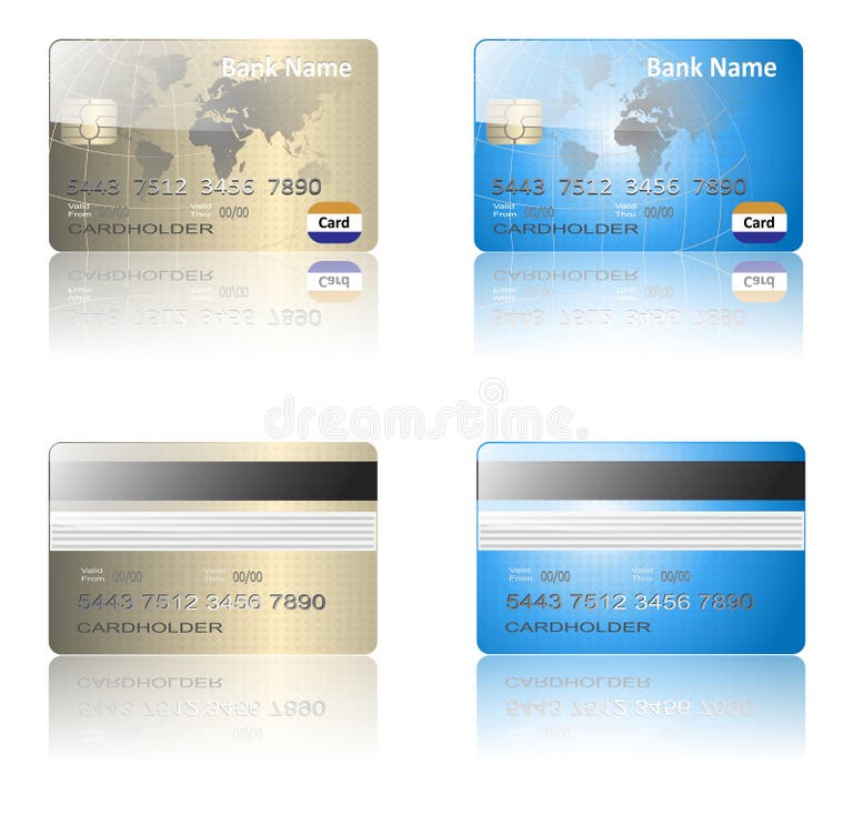 Realistic Credit Cards Stock Illustrations – 1,433 Realistic Credit ...