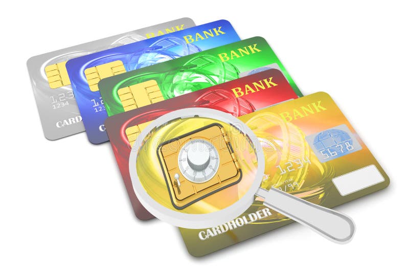 Fake credit cards stock illustration. Illustration of multi - 20657844