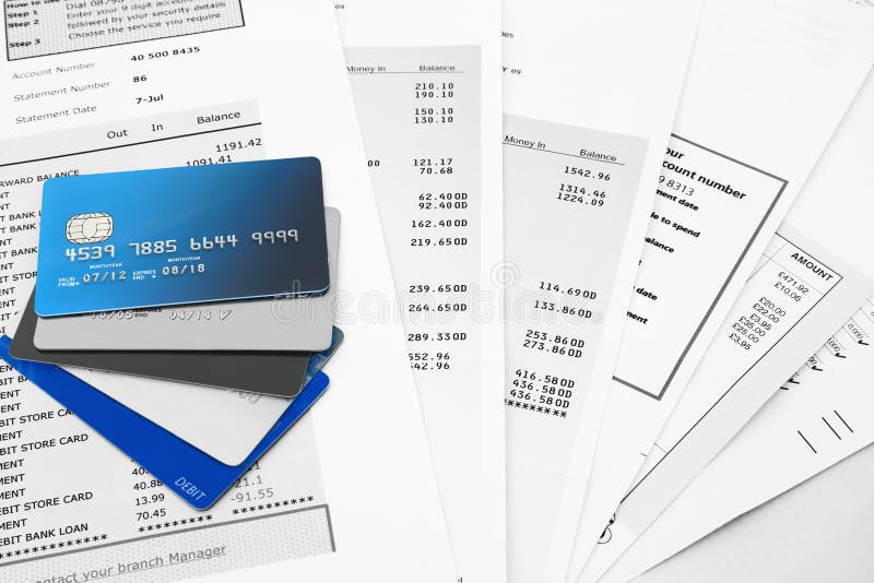 Stack of Bills and Statements Stock Image - Image of amount, forms ...