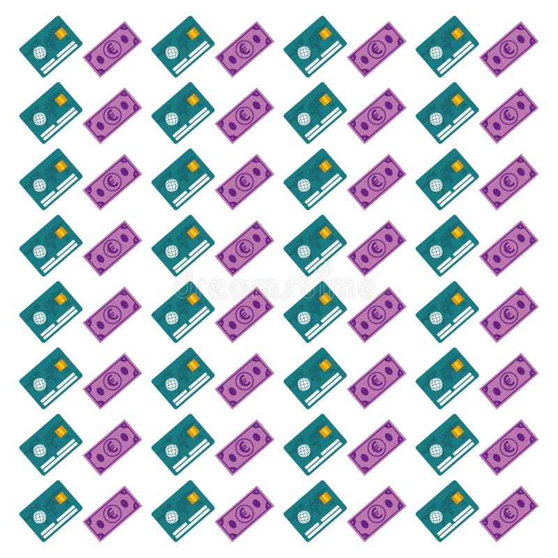 Credit cards and billets stock illustration. Illustration of background ...