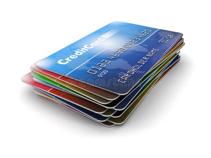 Credit Cards (clipping Path Included) Stock Illustration - Illustration ...