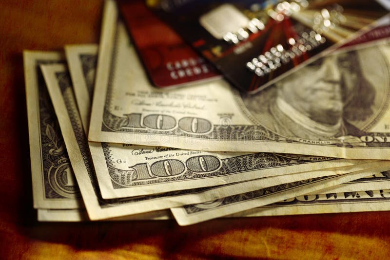 Credit cards and dollars stock photo. Image of silver - 32986700