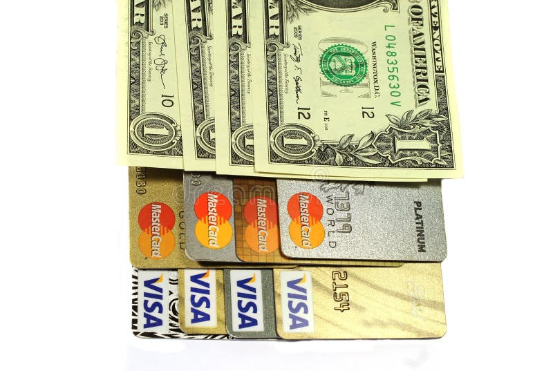 Credit cards and dollars editorial image. Image of money - 67715920