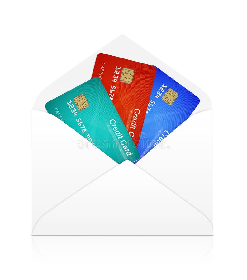 Credit cards in envelope stock image. Image of investment - 71817673