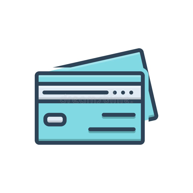 Color Illustration Icon for Credit Cards, Payment and Transaction Stock ...