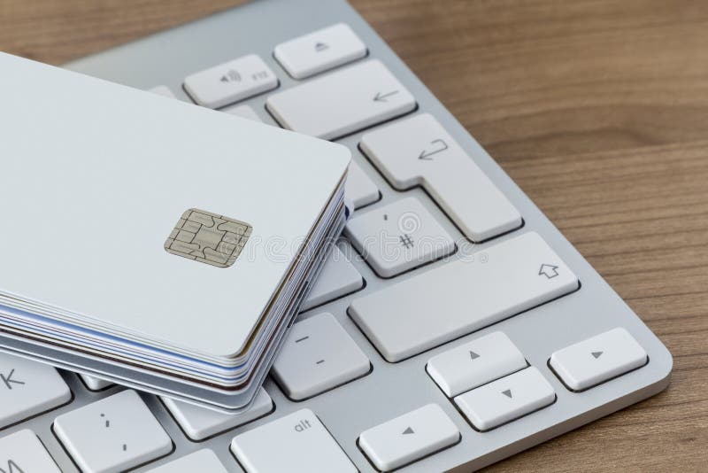 Credit cards and keyboard stock photo. Image of purchase - 49919378