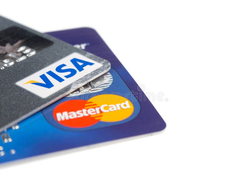 VISA and Mastercard Credit Card Editorial Stock Image - Image of visa ...