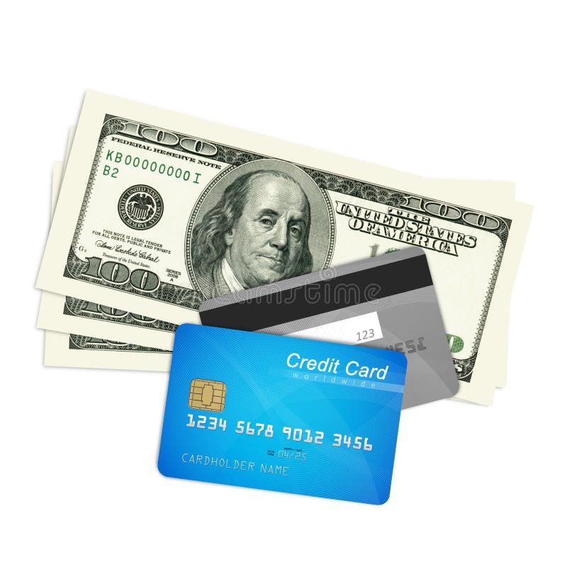 Credit cards and money stock photo. Image of deposit - 71817818