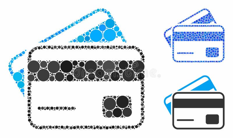 Credit Cards Mosaic Icon of Circle Dots Stock Illustration ...