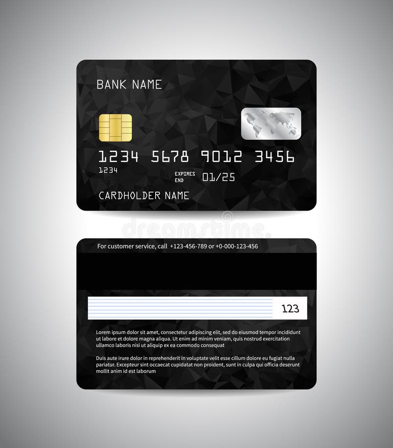 Black Credit Cards Set with Abstract Black Chrome Metallic Gradient ...