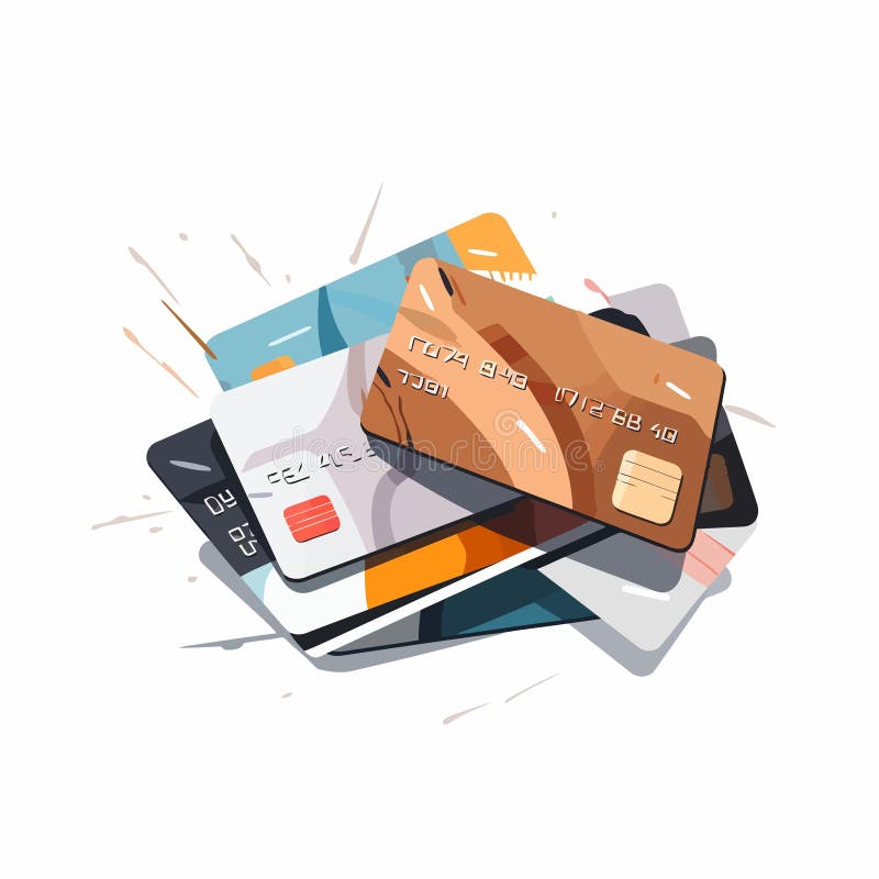 Credit Cards Set Vector Flat Minimalistic Isolated Illustration Stock ...